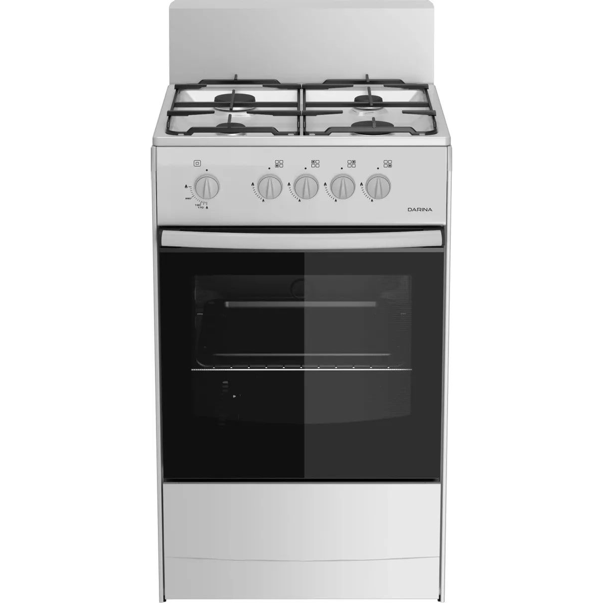 Плита Darina S GM 441 001 W, газовая, эмалированная сталь, 4 конфорки