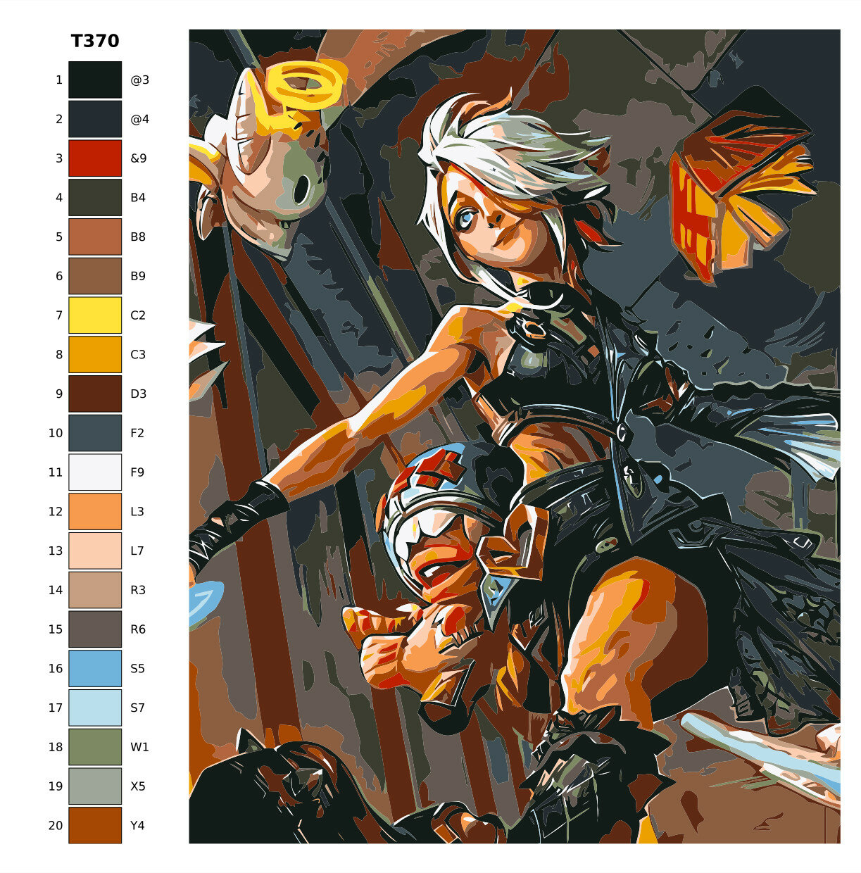 Картина по номерам Т370 "Mobile Legends: Мелисса" 40Х50