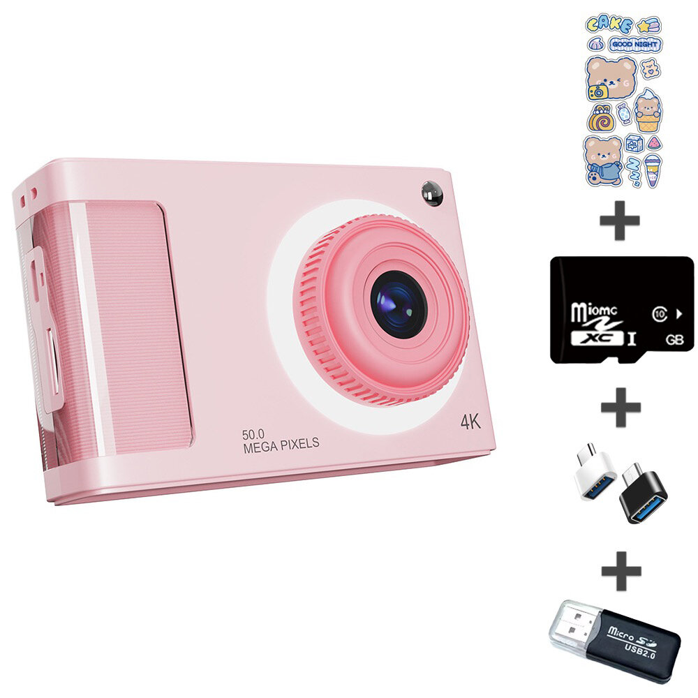 Цифровой фотоаппарат COZMO 32GB, cute pink, компактный, легкий, высокое качество снимков