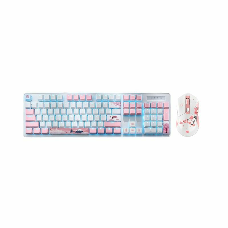 Набор клавиатуры и мыши Dareu wireless dual-mode 104 keys + sakura dual-mode mouse + super large pad