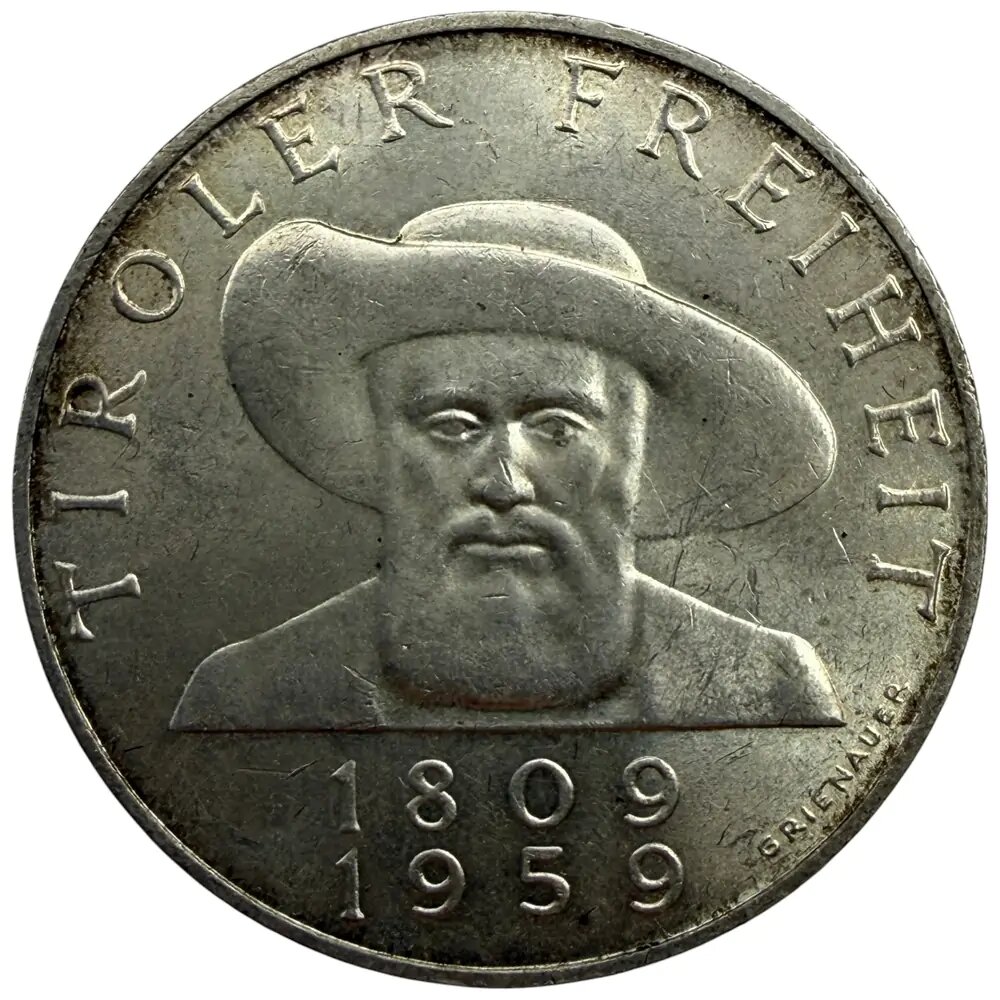 Австрия 50 шиллингов 1959 г. (150 лет освобождению Тироля)