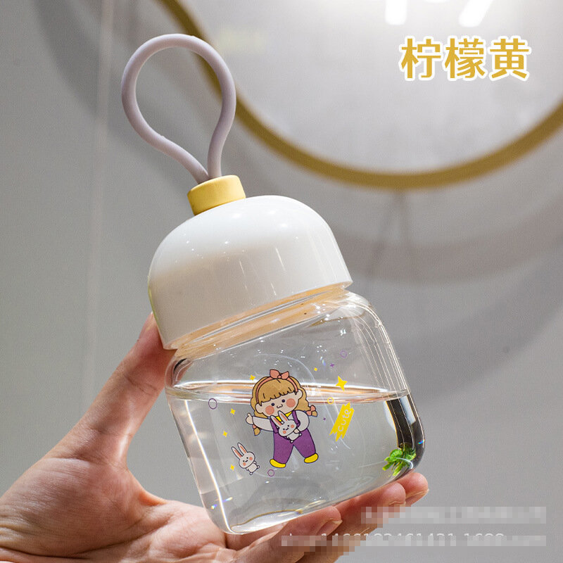 Клубничный медведь мультфильм детский стакан для воды на открытом воздухе портативный пластиковый стакан милый