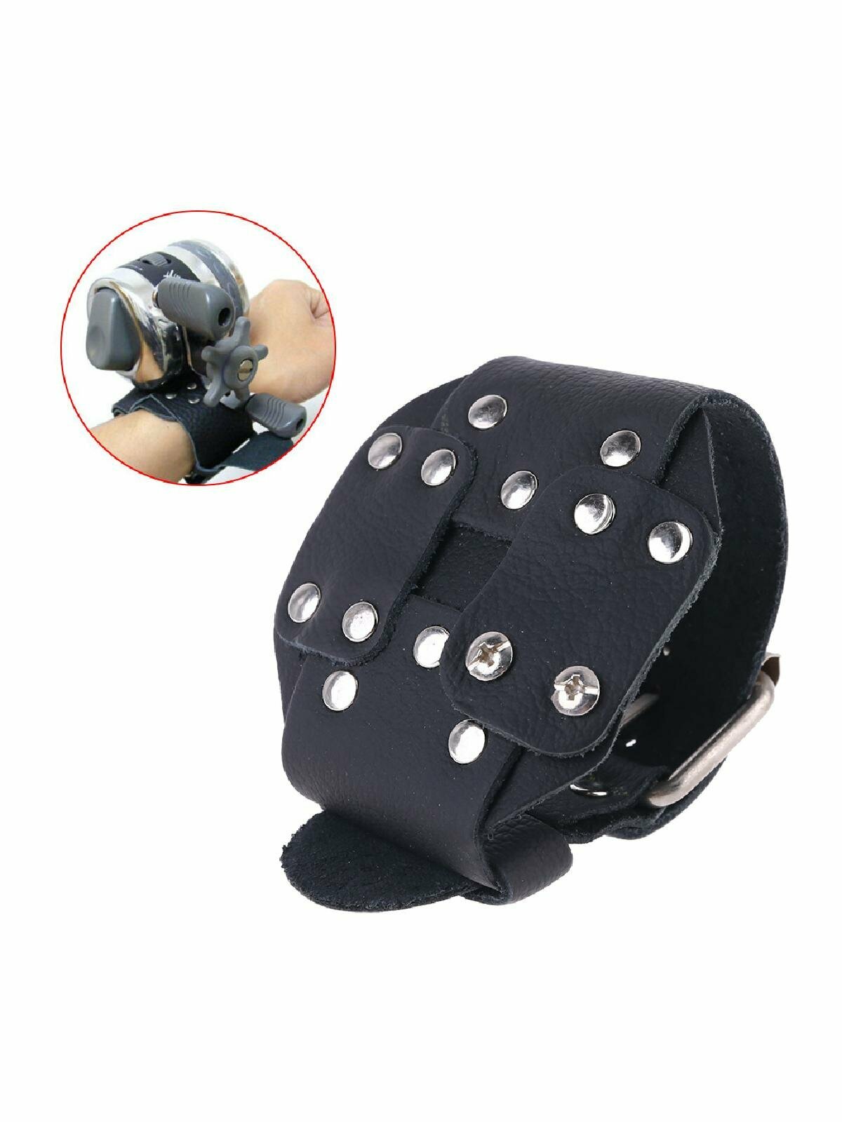 Закрытый чехол для запястья рыболовной катушки из воловьей кожи для ловли рыбы