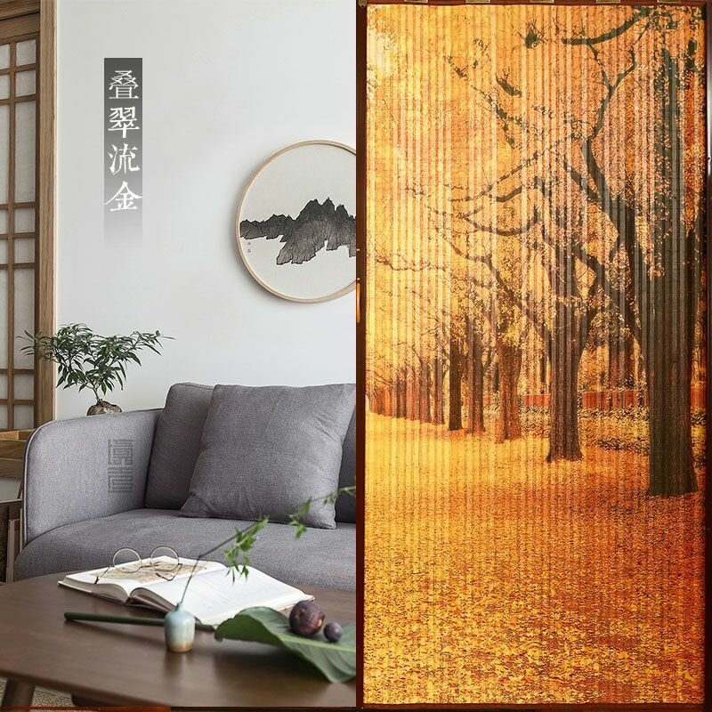 Бамбуковая штора-перегородка для дома, складная раздвижная дверь для спальни и гостиной, перегородка для магазинов, раздвижная дверь для коммерческой кухни с магнитным креплением.