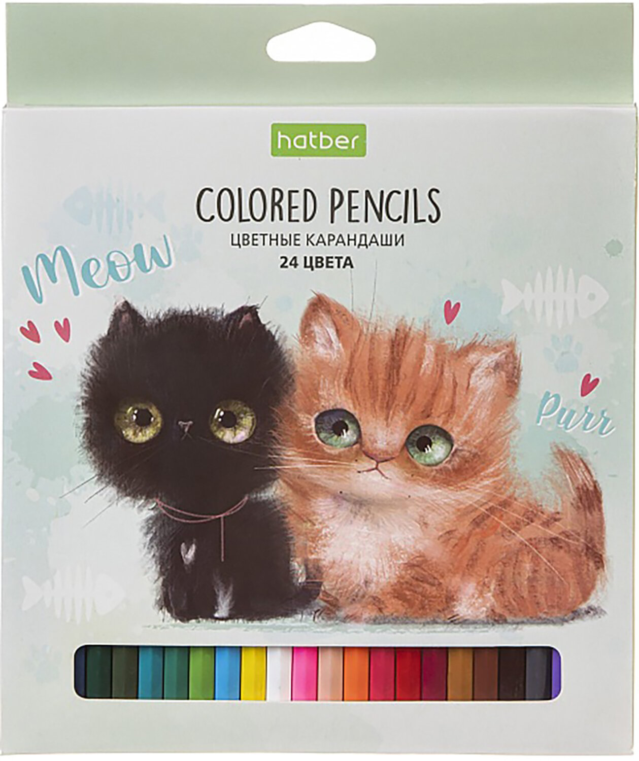 Карандаши цветные Кошарики, 24 цвета