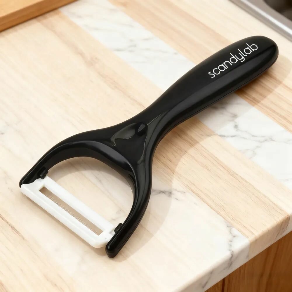 Овощечистка керамическая ручная горизонтальная для чистки овощей и фруктов Scandylab Nordic Kitchen SND022
