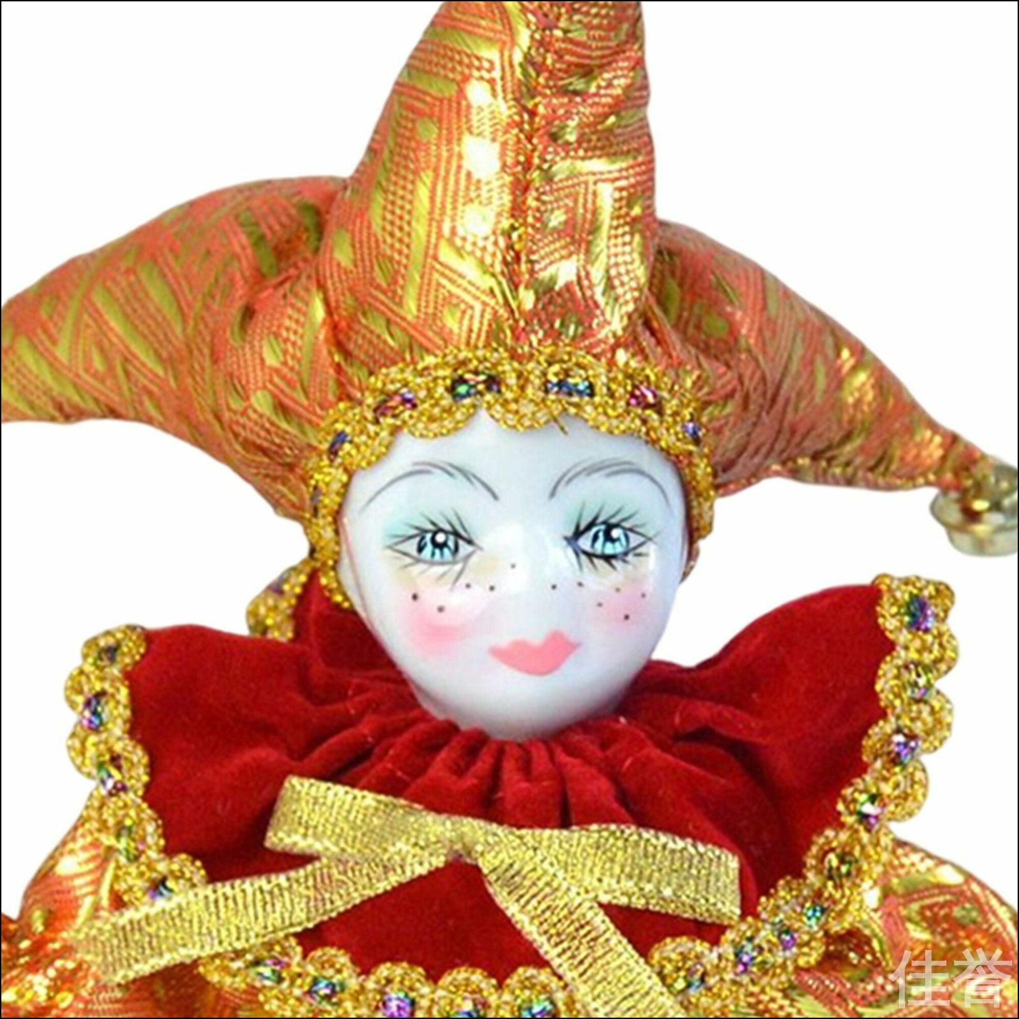 Декоративная кукла Шут Клоун, фарфоровая статуэтка, изысканное украшение для дома и сада, ручная работа.