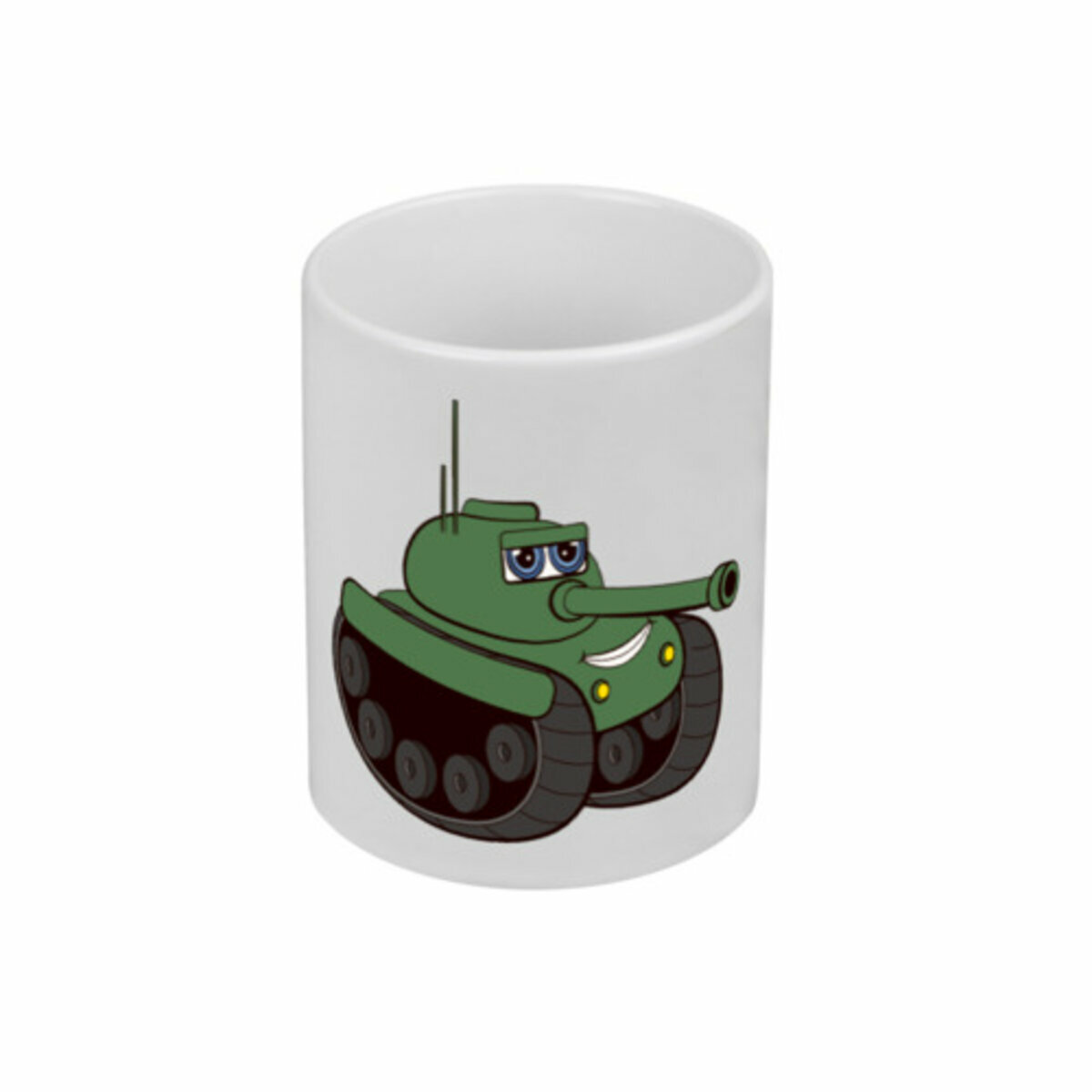 Кружка «Танк танчик подарок школьнику на 23 февраля» (белый)