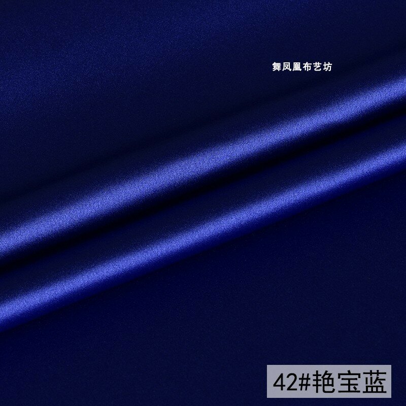 Однотонная двусторонняя ацетатная атласная ткань, глянцевая имитация шелка, дышащая, гладкая ткань для платьев