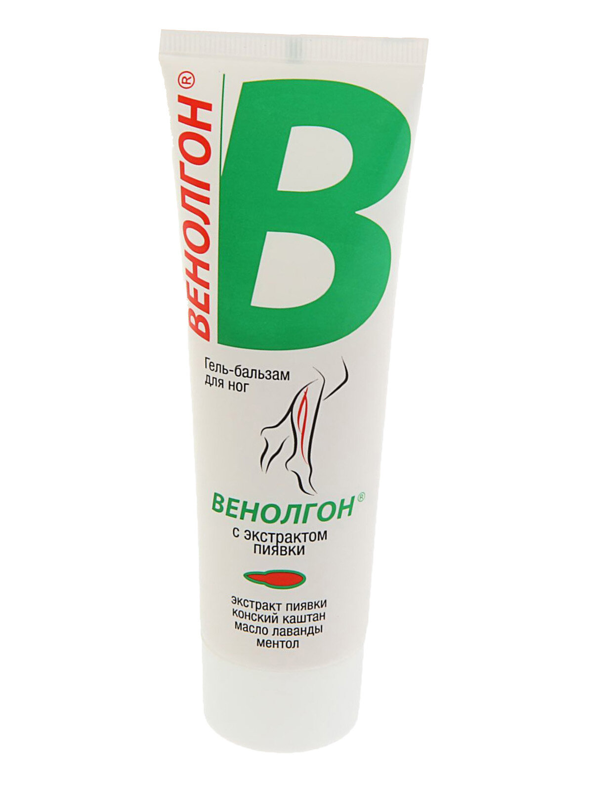 Гель-бальзам Венолгон с экстрактом пиявки, для снятия усталости ног, 75 мл