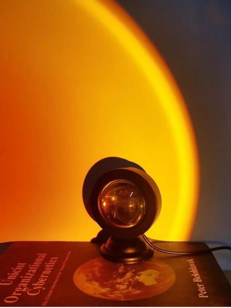 Лампа-проектор "Sunset Lamp", эффект заката, USB, акриловая линза