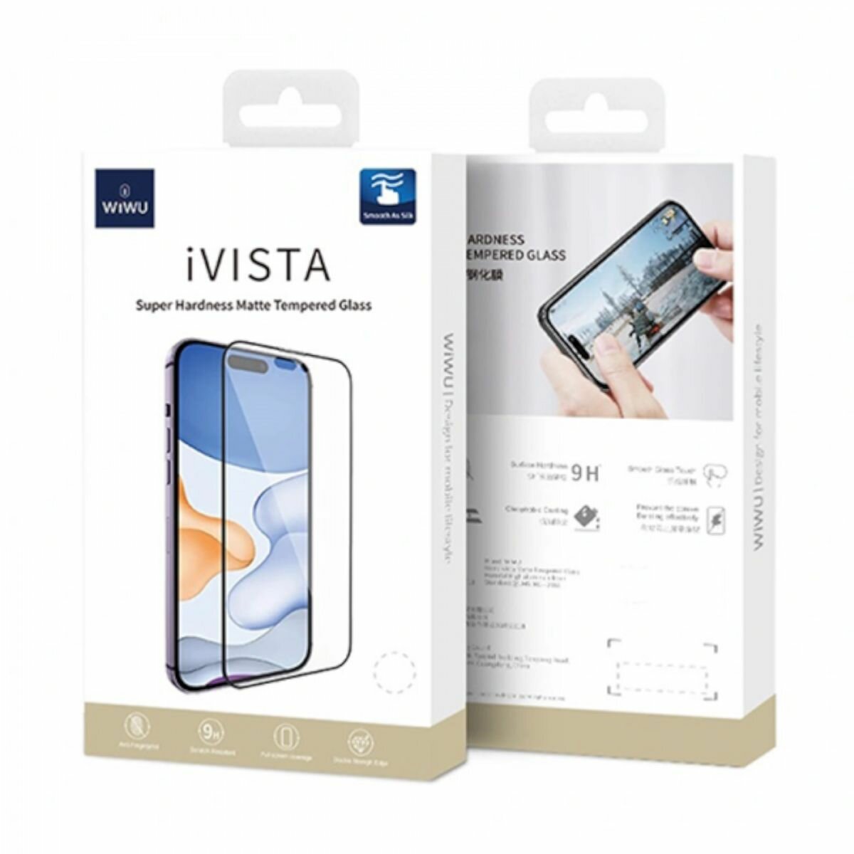 Защитное стекло на айфон матовое WiWU iVista Matte для iPhone 15 - Прозрачное