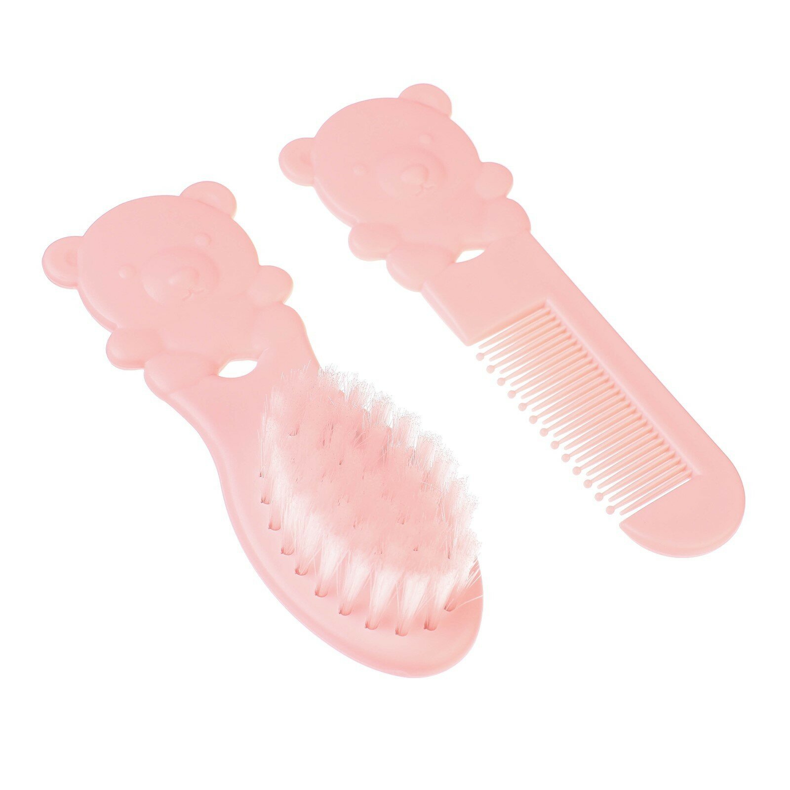 Расчёска детская «Мишка», 2 шт, розовый