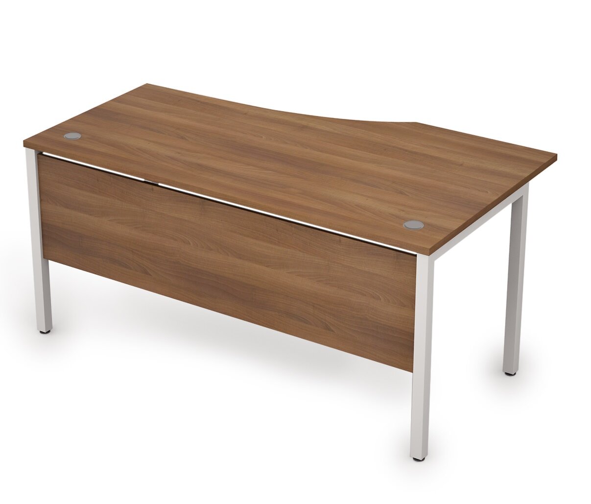 Стол письменный угловой левый AVANCE ALSAV 6МД.020 на металлокаркасе (сечение опоры 40*40 с царгой ЛДСП) Шамони темный/Белый 1600х900х750