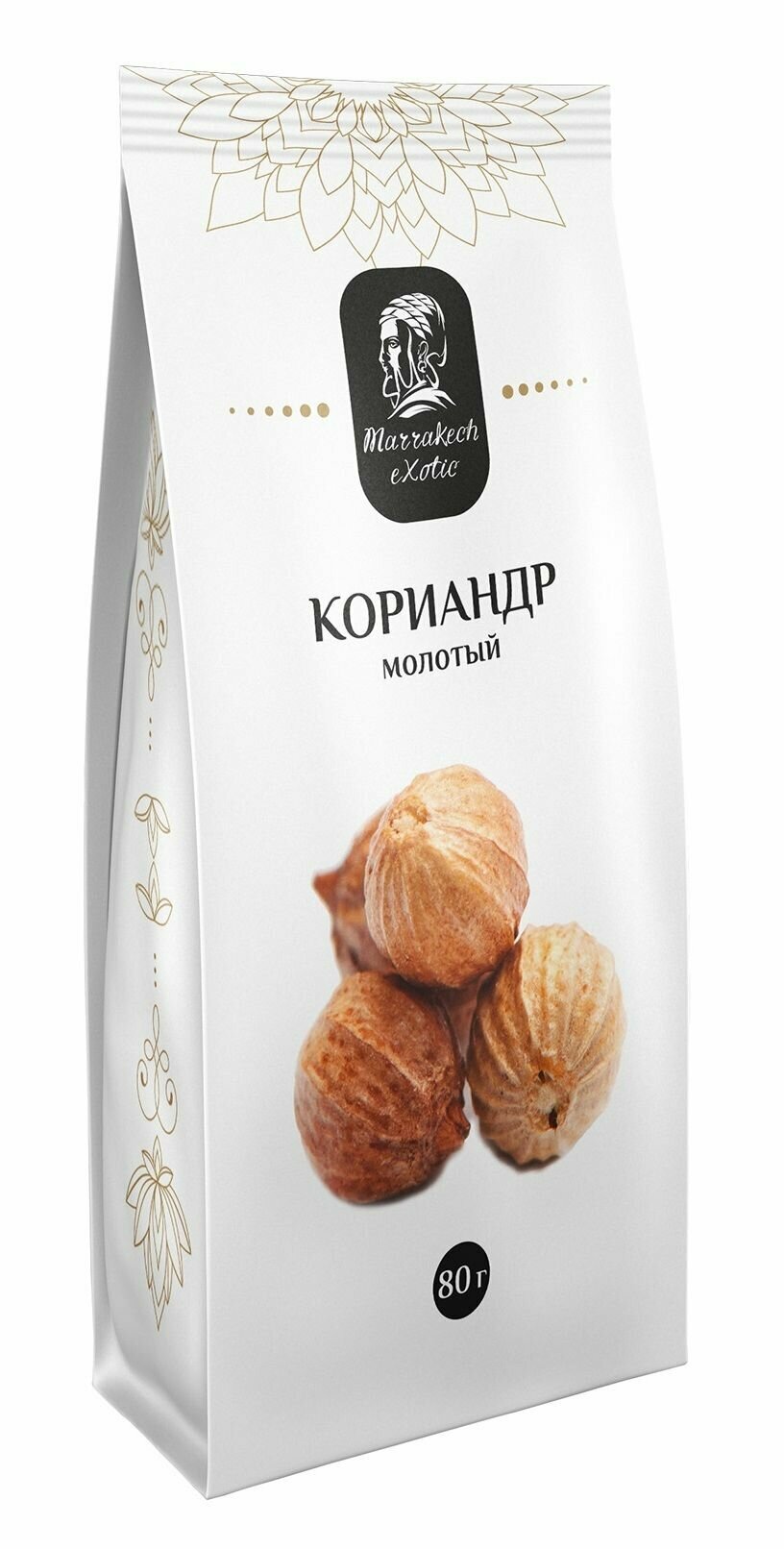 Кориандр молотый Marrakech eXotic, сушеный, свежий, натуральный, премиум, 80 г