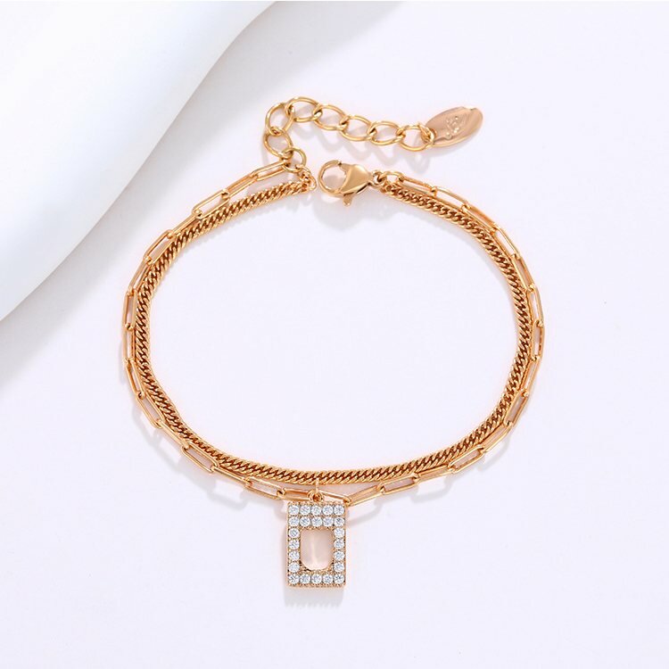 Браслет-цепочка, циркон