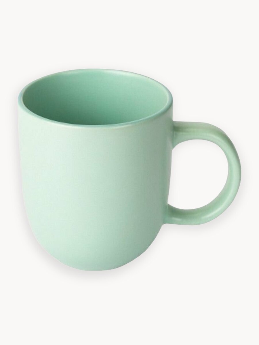 Кружка DOMENIK MACARONS, 450 мл, керамика, для СВЧ, с ручкой, зелено-голубая