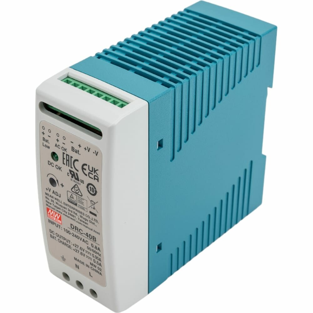 Источник питания Mean Well AC/DC DRC-40B промышленный блок с регулируемым напряжением и защитой от перегрузки
