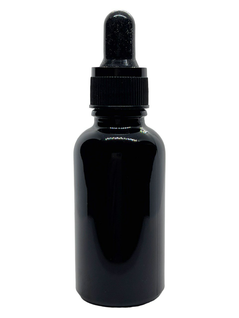 Набор пипеток для эфирных масел, флакон 30 мл, 6 штук, черное стекло, черная крышка, черная груша