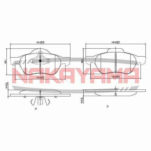 Колодки тормозные дисковые Nakayama HP8358NY