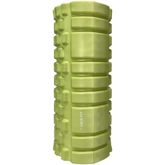 Ролик массажный для йоги и фитнеса Unix Fit 45 см, зеленый