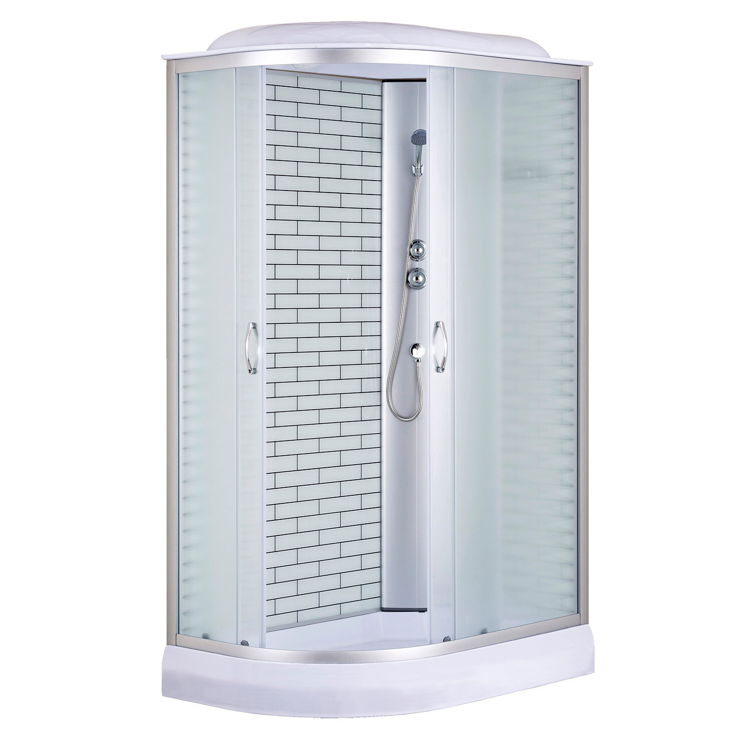 Душевая кабина Loranto 120x80 CS-66120-13R FW 120 стекло матовое, профиль хром