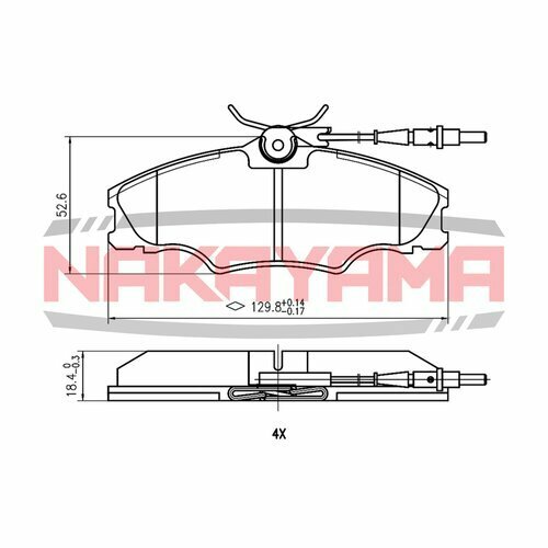 Колодки тормозные дисковые Nakayama hp8053ny