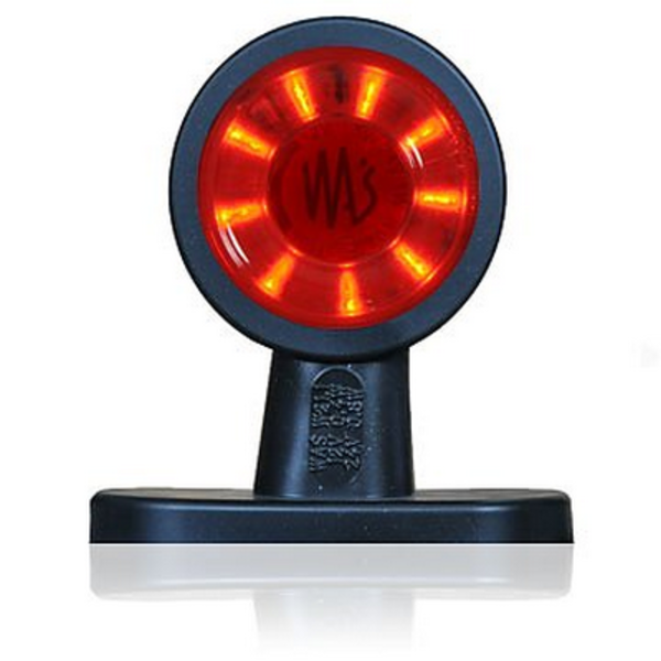 WAS 495BC фонарь габаритный передне-задний 12v-24v led белый / красный провод 32cm \