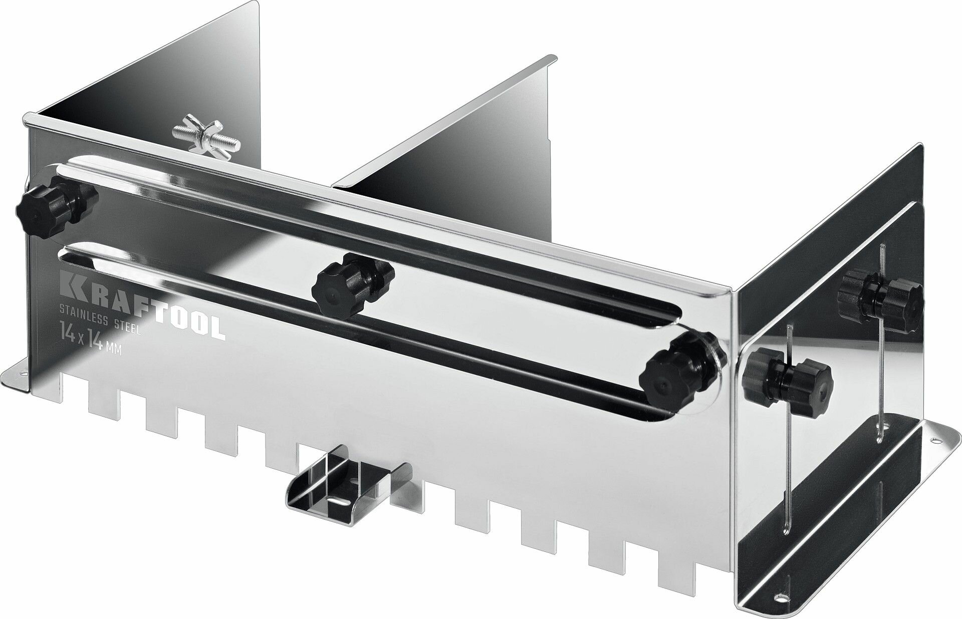 Раздвижная гребёнка KRAFTOOL BUNKER, зуб 14*14 мм, до 600 мм, нержавеющая сталь, для плитки 0808-14