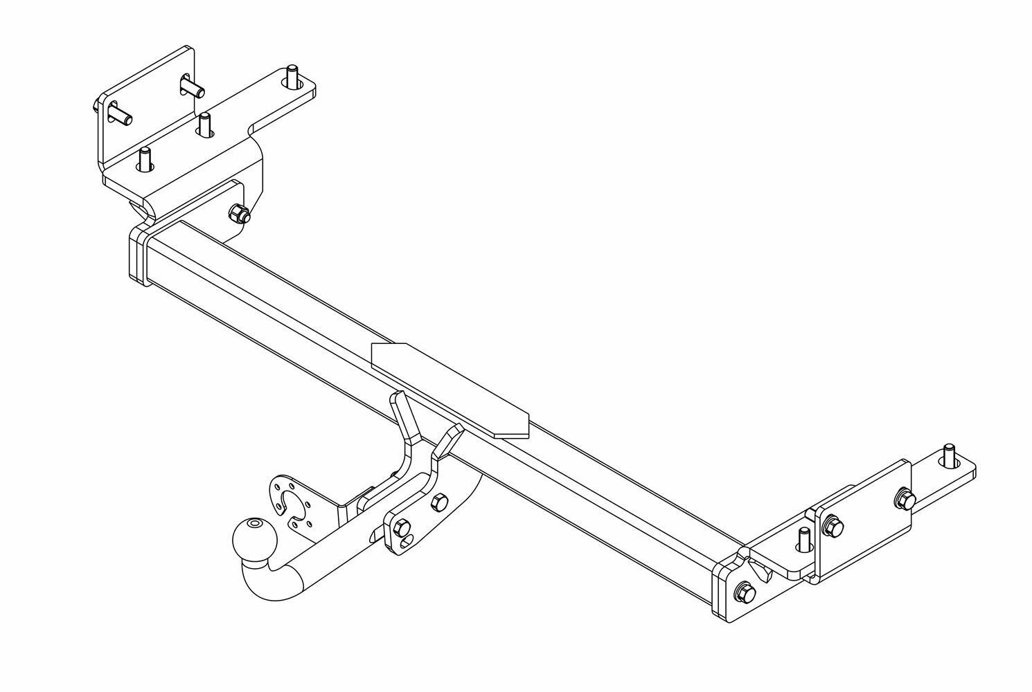 Фаркоп для LEXUS RX (2015-) (без электрики) (паспорт и сертификат) AvtoS. LX03