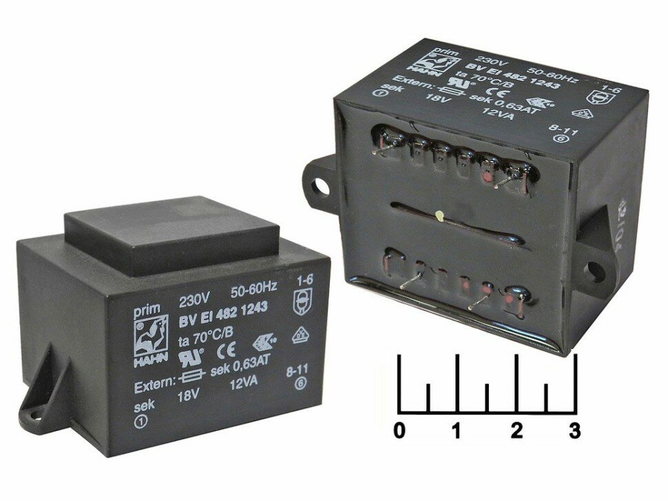 Трансформатор 18V 0.67A BVEI 482 1243