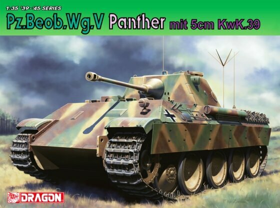 6821 Dragon Командирский танк Pz.Beob.Wg.V Panther mit 5cm Kw. K.39/1 Масштаб 1/35