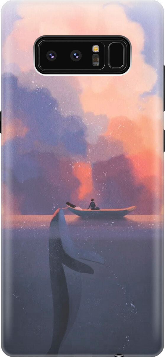 Силиконовый чехол Кит и облака на Samsung Galaxy Note 8 / Самсунг Ноут 8