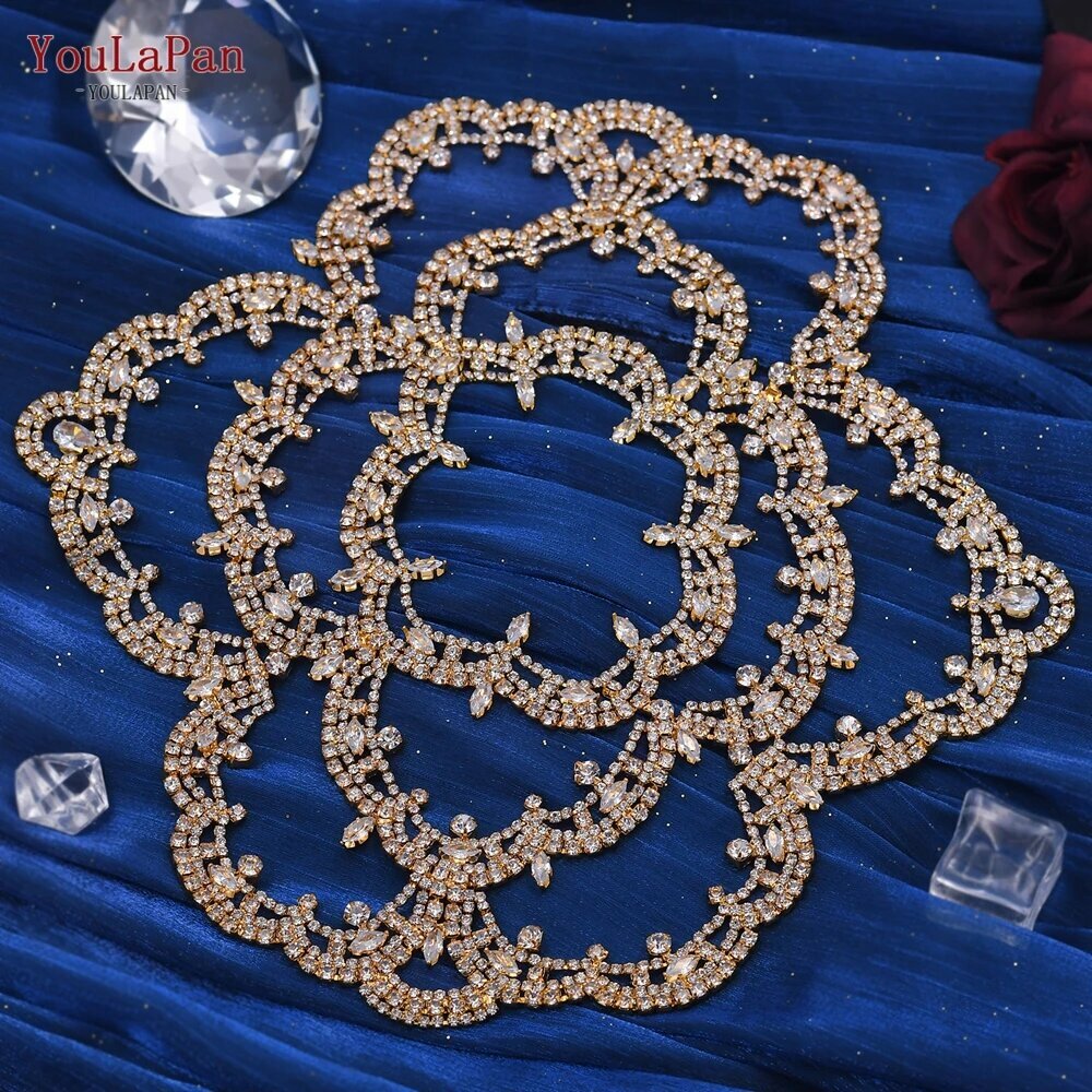 YouLaPan HP480 Свадебная повязка на голову со стразами, HP480-G, Женский