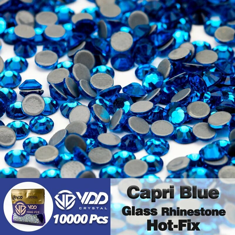 Стразы VDD Capri Blue, синий, SS12, 10000 шт