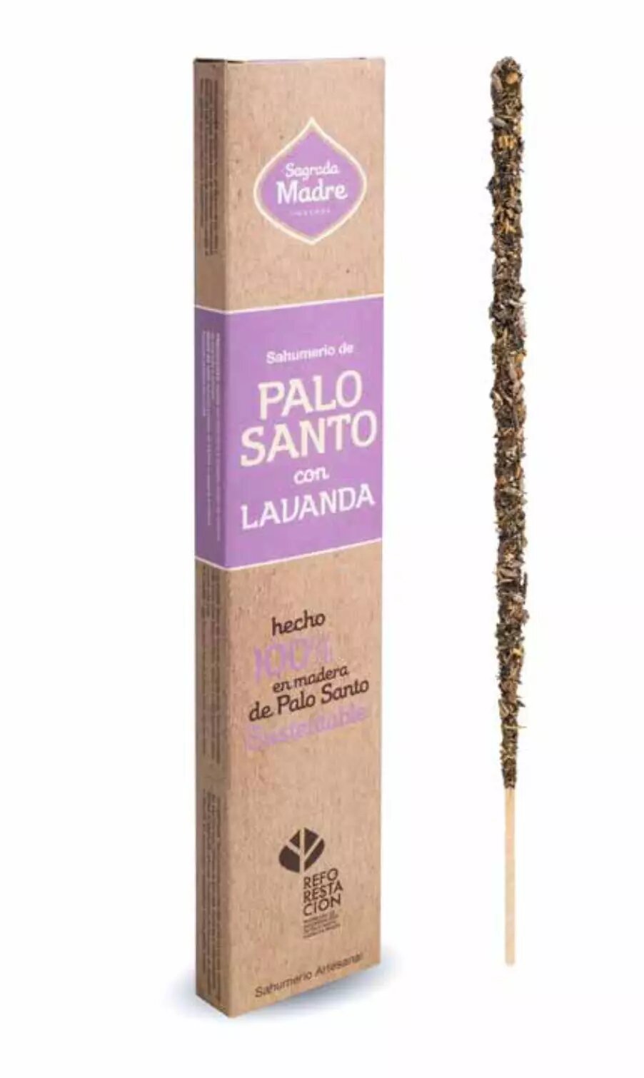 Incense Stick PALO SANTO and LAVENDER, Sagrada Madre (Благовония серии пало санто и лаванда, Саграда Мадре), уп. 8 палочек
