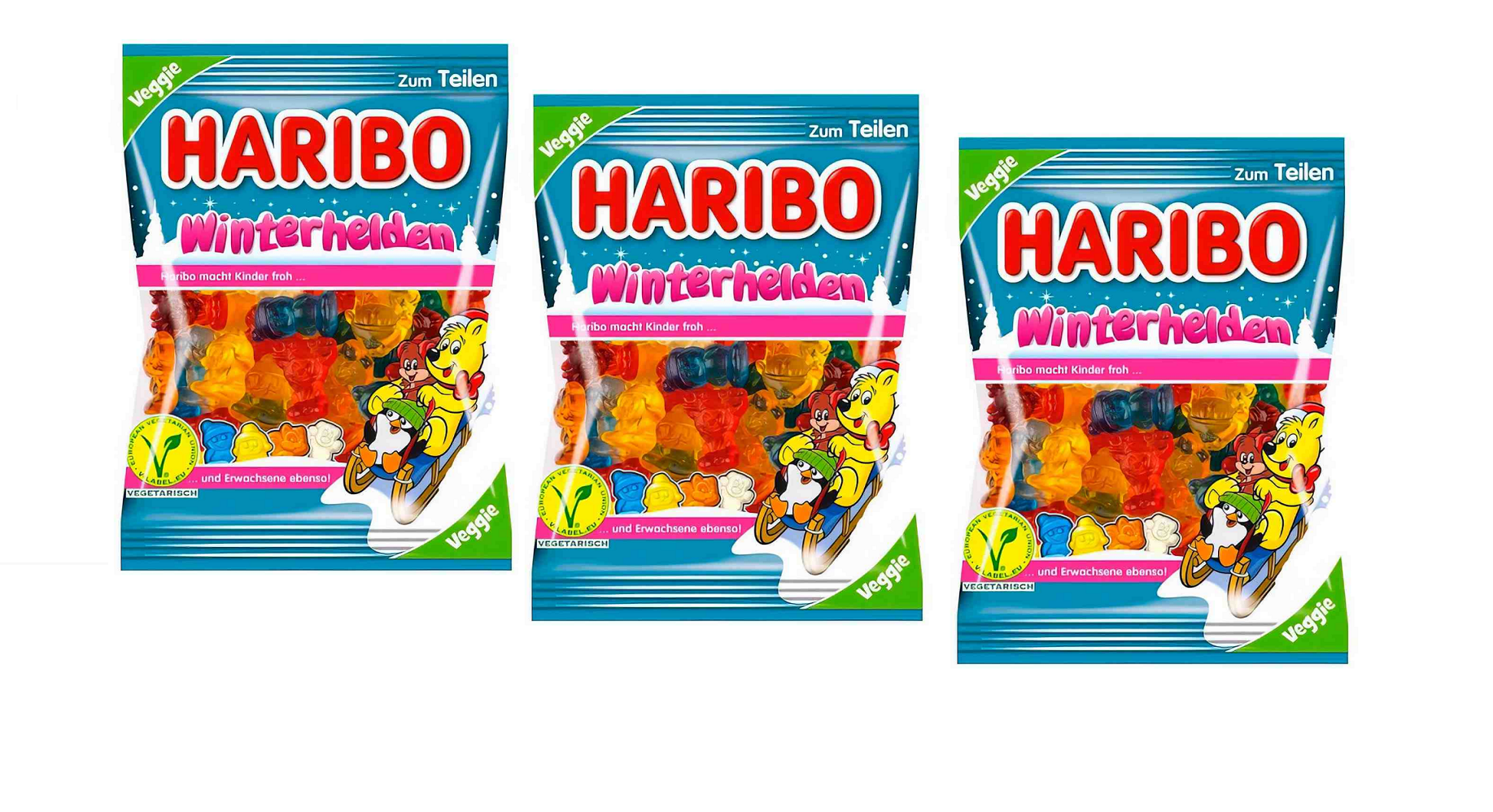Новогодний мармелад HARIBO WINTERHELDEN, (Зимние герои), ( 3 уп. х175 гр.), Германия