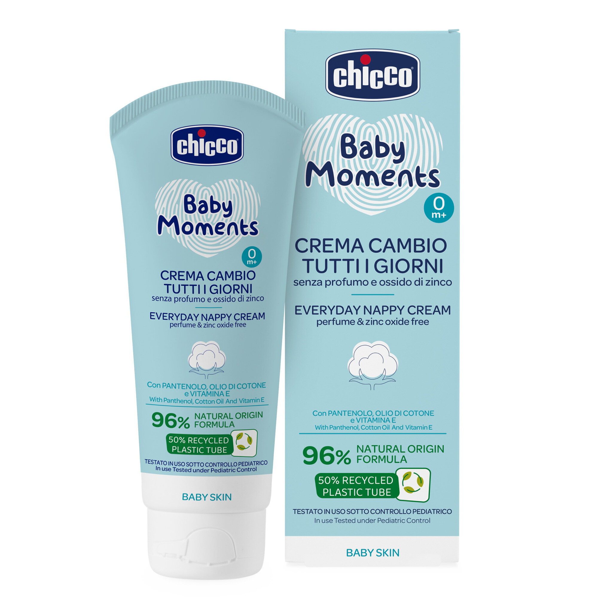 Крем под подгузник Chicco Baby "Moments", гипоаллергенный, 0+, 100мл