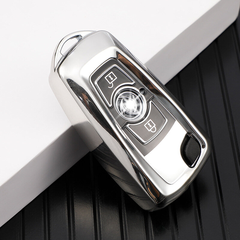 Чехол для ключей Dongfeng, серебристый, застежка "все включено", полиэтиленовый пакет