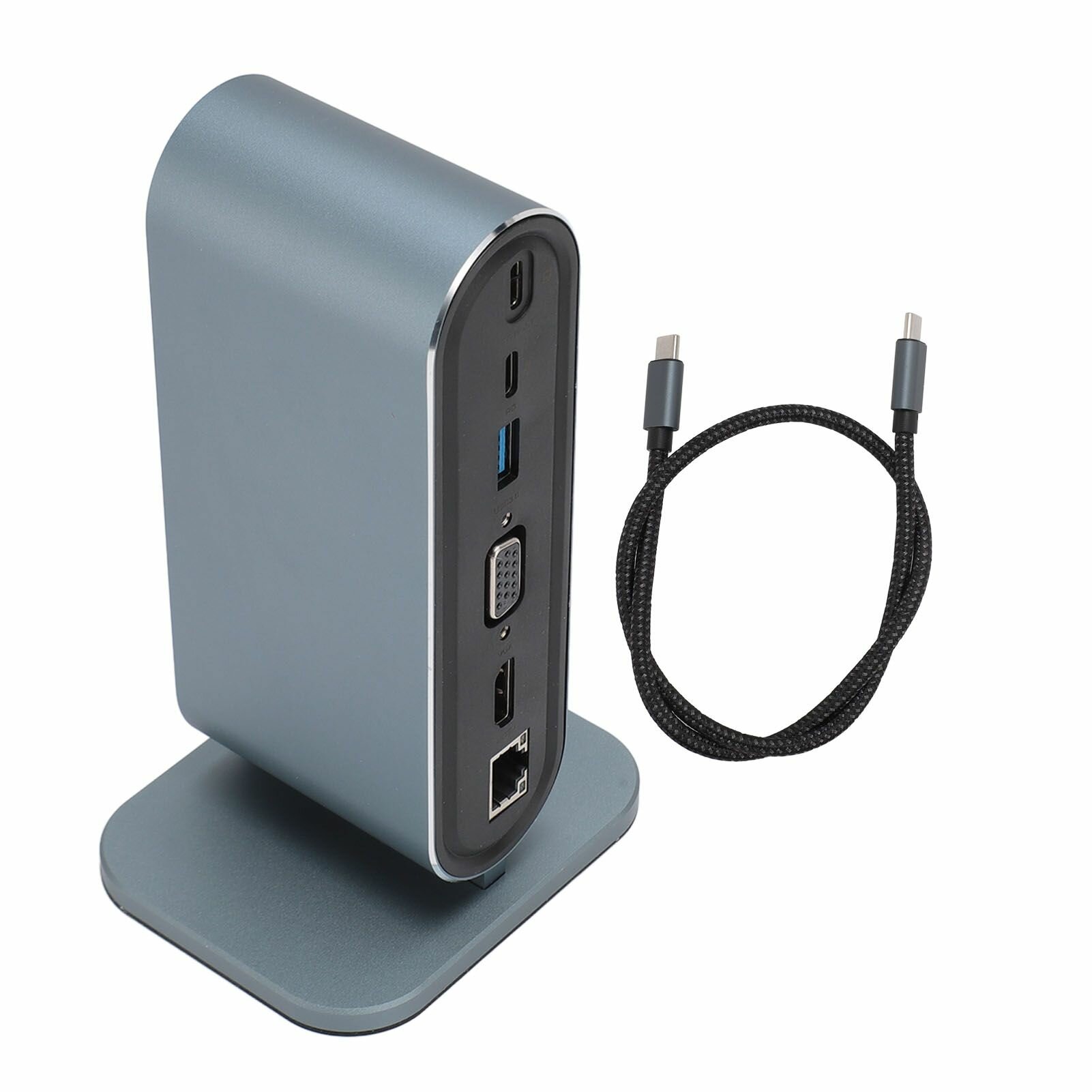 Док-станция 12-в-1, 4K HDMI, VGA, 87Вт PD, Gigabit Ethernet
