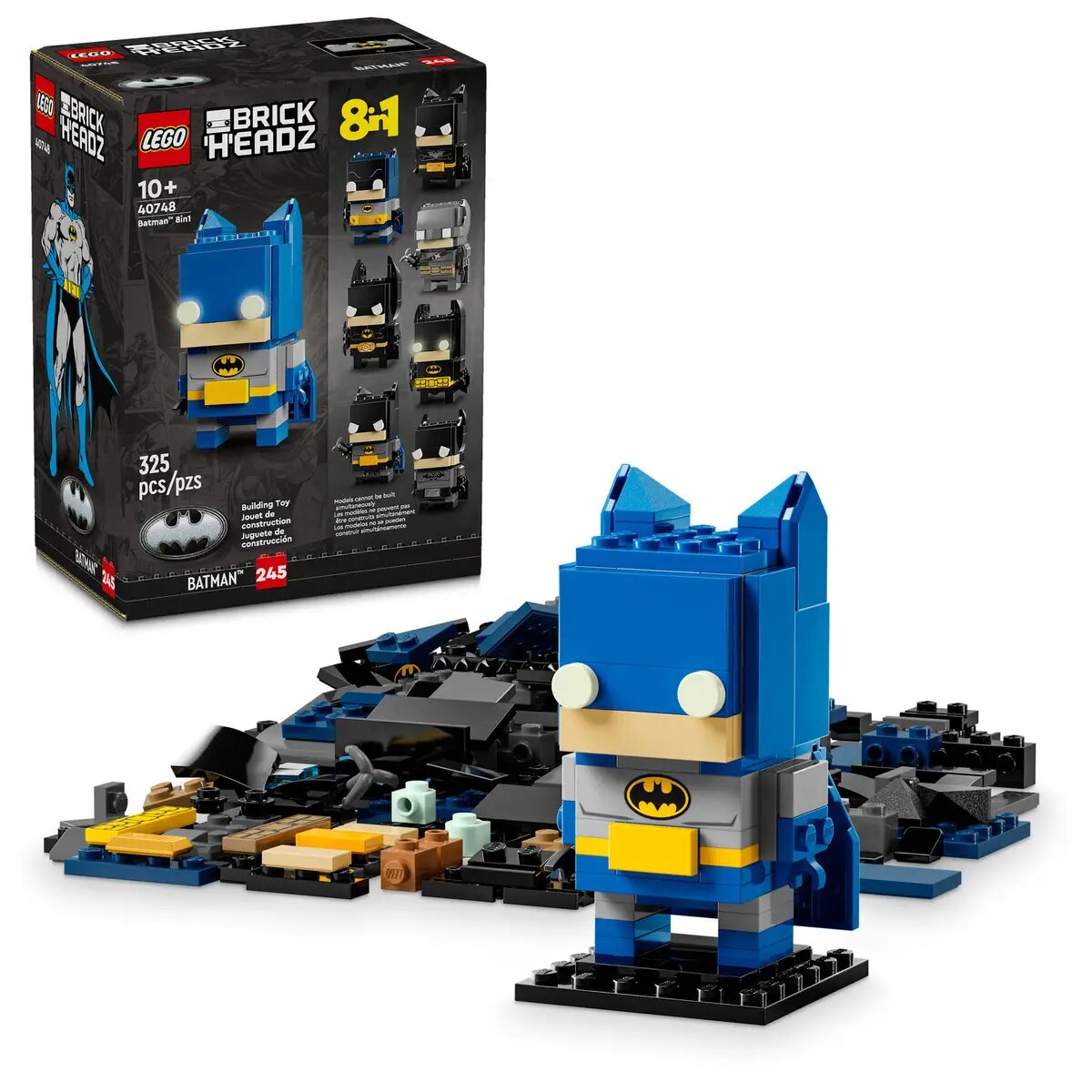 Lego Brickheadz Super Heroes 40748 Batman 8in1, 325 деталей, серия DC Comics Super Heroes