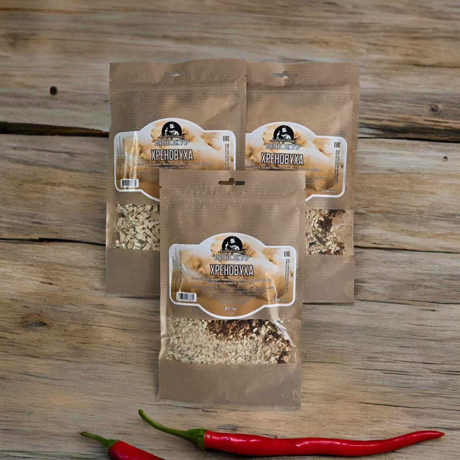 Набор "Хреновуха" для приготовления настойки на самогоне "Кавказский Винокур" 3 шт