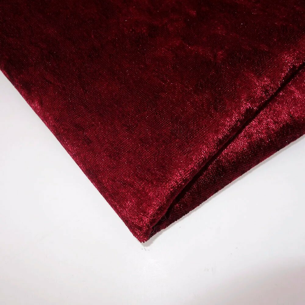 Бархатная эластичная ткань Amyries для рукоделия Бордовый, 50CMX37CM, 11
