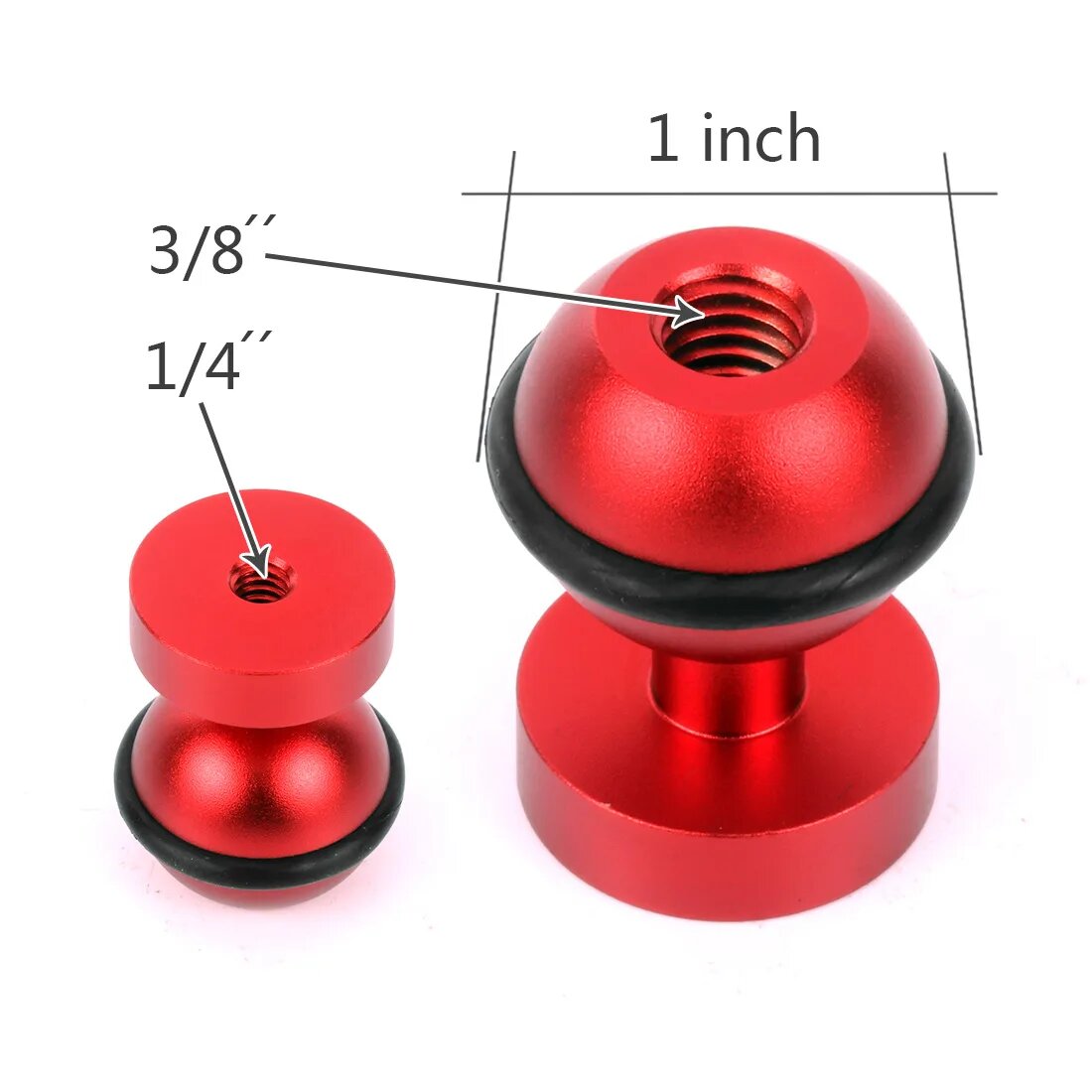 Адаптер шаровая головка 1 дюйм для GoPro 1PC Red Adapter