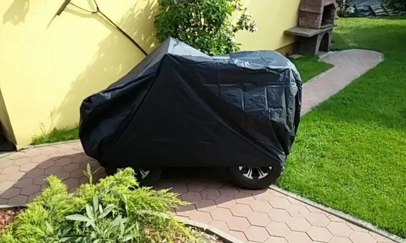 Черный чехол для квадроцикла до 256x110x120 см