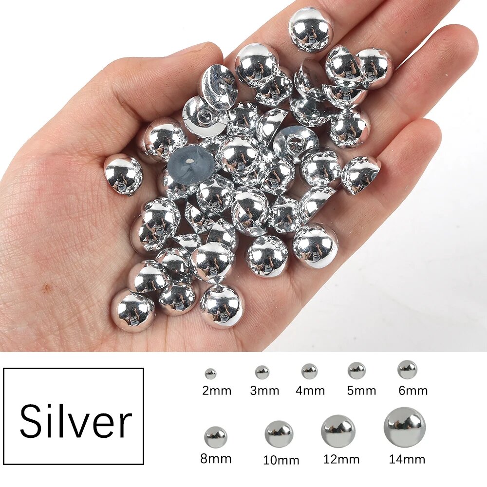 Серебряные бусины шарики 6 мм, 400 шт
