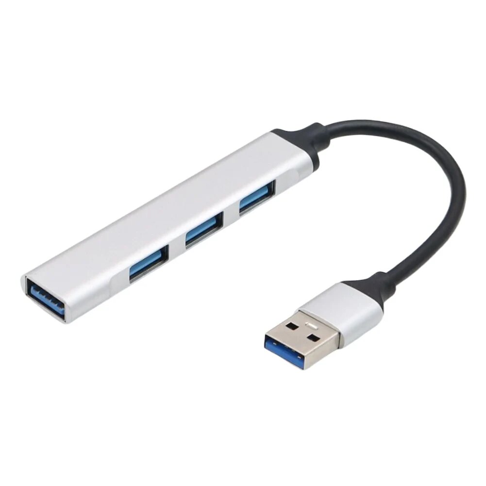 USB 3.0 хаб ALLOET 4-портовый, серебристый