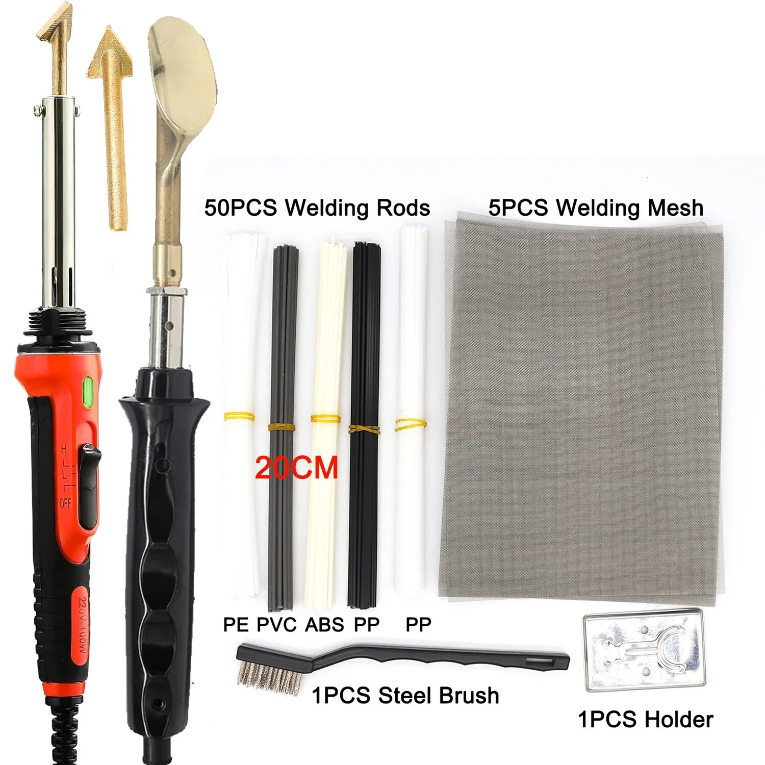 Электрический паяльник для ремонта бампера Electric Soldering Iron 50W and 100W KIT, 220V EU Plug