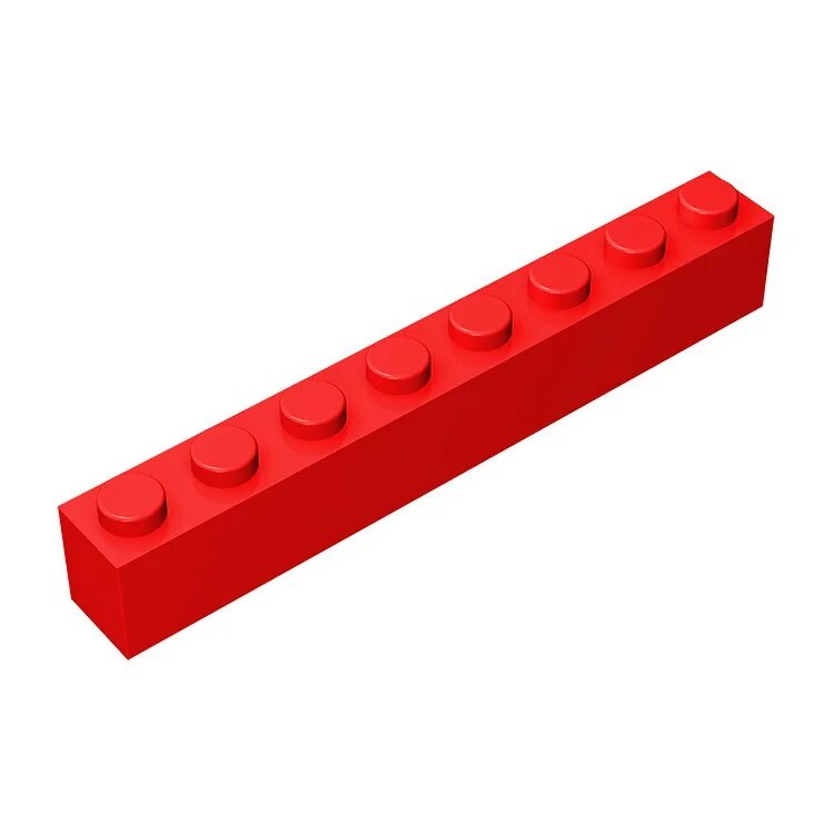 Красный LEGO Brick 1x8 (3008, 010)