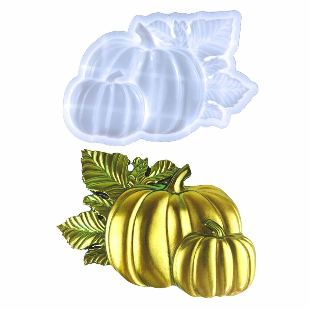 Полусферическая силиконовая форма для декора тыквы-1